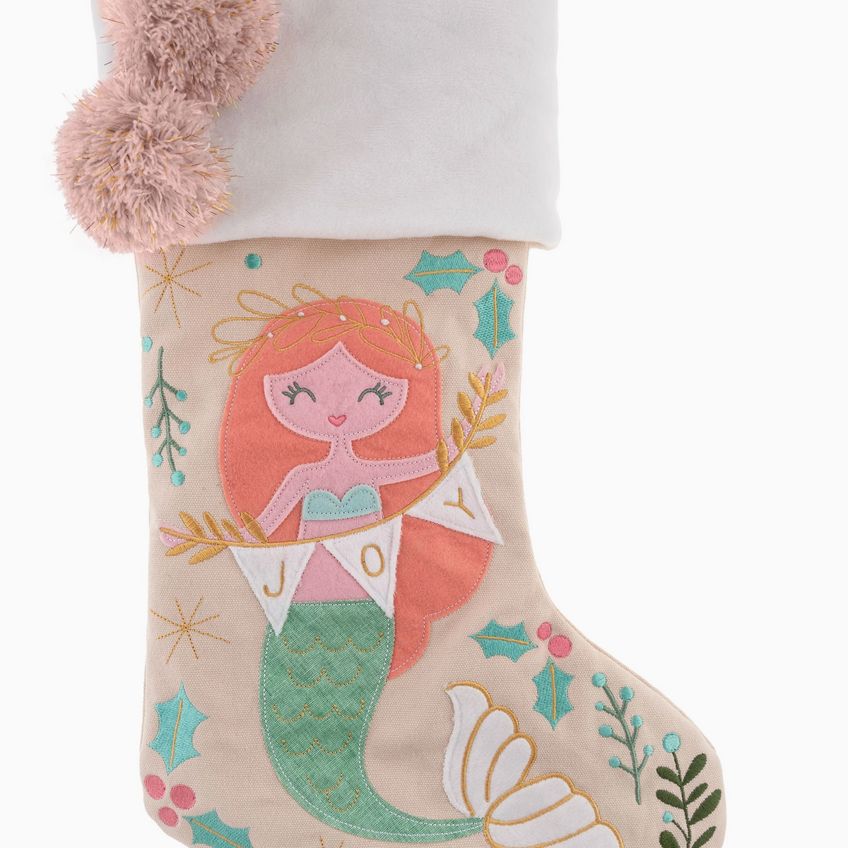 Embroidered Mermaid Christmas Stocking – Pufferbellies Toys & Books
