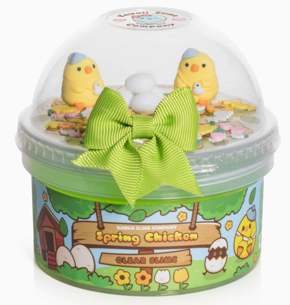 Spring Chicken Clear Slime – Pufferbellies Toys & Books