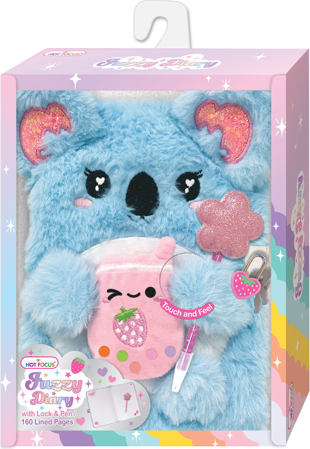 Fuzzy Koala Diary With Lock and Keys – Pufferbellies Toys & Books