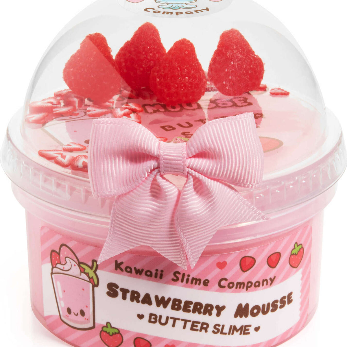 Strawberry Mousse Fluffy Butter Slime – Pufferbellies Toys & Books