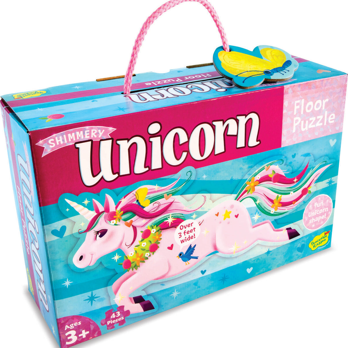44 Piece Shimmery Unicorn Floor Puzzle – Pufferbellies Toys & Books