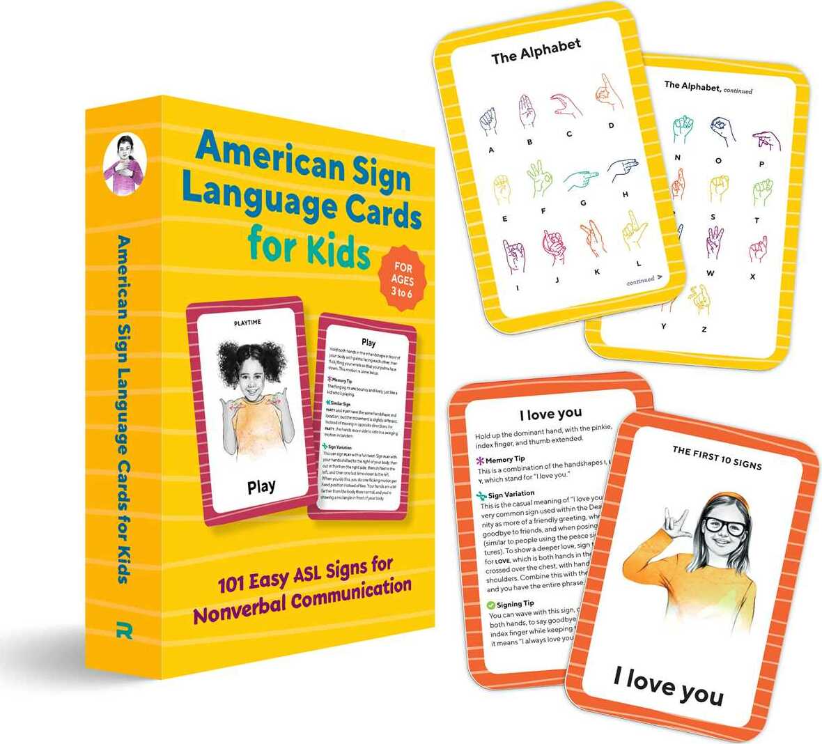 American Sign Language Flash Cards for Kids: 101 Easy ASL Signs for No ...