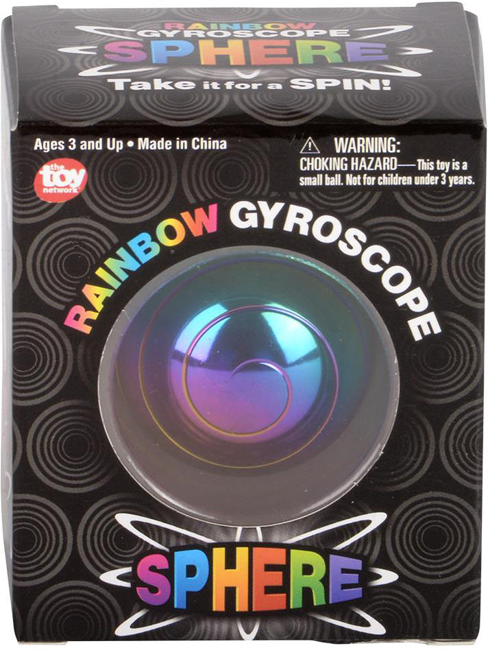 Rainbow Gyroscope Sphere – Pufferbellies Toys & Books